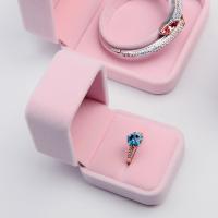 China Bestyle Custom Logo Printed Luxury Jewelry Packaging Box CMYK Color With Velvet Insert for sale