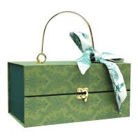 China Magnet Closure Gift Packaging Boxes Rigid Cardboard Cloth Cover Travel Jewelry Box for sale