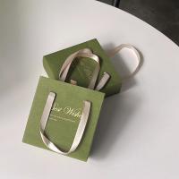 China Custom Luxury Jewelry Ring Set Box Special Paper Printed Jewelry Packaging Box With Handle for sale