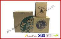 China Brown Corrugated Cardboard Boxes / Corrugated Moving Boxes For Cup Package , ROSH Listed for sale