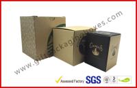 China Brown Corrugated Cardboard Boxes / Corrugated Moving Boxes For Cup Package , ROSH Listed for sale