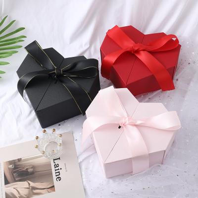 China Ins Qixi Valentine'S Gift Box Bow Flower Box Lipstick Perfume Birthday Gift Box for sale
