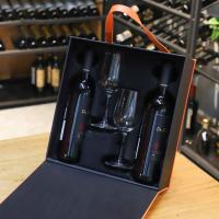 China Custom High End Wine Gift Box Empty Double Wine Packaging Boxes Leather Box for sale