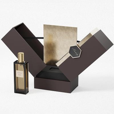 China Double Door High End Cosmetics Packaging Box Customized Design Perfume Paper Box for sale