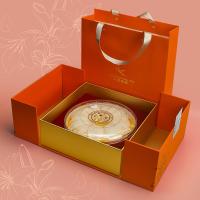 China Orange Double Fold Luxury Gift Boxes Bird'S Nest Packaging Half Kilogram Empty Box for sale