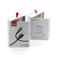 China Customized Data Cable Packaging Box Headphone Packaging Box Folding Recycled for sale