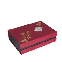 China Custom Flip Cover Wine Packaging Boxes Single Red Wine Box Gold Stamping for sale