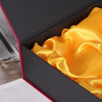 China Custom Flip Cover Wine Packaging Boxes Single Red Wine Box Gold Stamping for sale