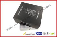 China CMYK Printed Round Embossed Rigid Gift Boxes , Custom Printed Paper Packaging Boxes For Headphone for sale