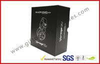 China CMYK Printed Round Embossed Rigid Gift Boxes , Custom Printed Paper Packaging Boxes For Headphone for sale