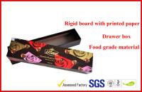 China Drawer Dove Chocolate Packaging Boxes With Spot UV Logo , Rubber Finished Wine Gift Packaging Box for sale