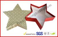 China Polygon Rigid Board Luxury Gift boxes , Five Stars Candy Gift Boxes With Special Texture Paper Covering for sale