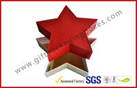 China Polygon Rigid Board Luxury Gift boxes , Five Stars Candy Gift Boxes With Special Texture Paper Covering for sale