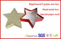 China Polygon Rigid Board Luxury Gift boxes , Five Stars Candy Gift Boxes With Special Texture Paper Covering for sale