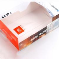 China Hook Type Headphone Packaging Box PVC Film Glossy Lamination Portable for sale