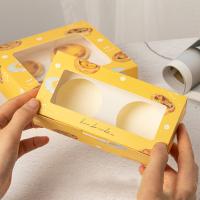China Customized Baking Egg Tart Packaging Box 4 Piece Disposable Paper Western Pastry Box for sale