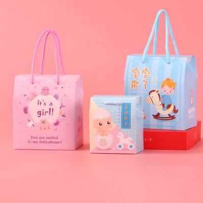 China CMYK 4 Color Custom Paper Gift Bags Full Moon for Candy Fruit for sale