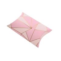 China High Grade Gilded Paper Pillow Box Small Folding White Cardboard for sale