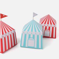 China Custom Yurt Shaped Gift Packaging Boxes Square Cartoon House for sale