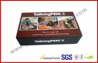 China 1000g Grey Rigid Board Folding Magnetic Gift Packaging Boxes , Offset Printed Pen Gift Packaging Boxes for sale