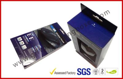 China Rectangle Power Bank Portable Card Board Packaging Boxes , Promotional Mouse Accessoires Boxes for sale