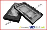 China Matt Black Iphone Case Gift Packaging Box , Custom Offset Printed Gift Packaging Box Transparent Windows for sale