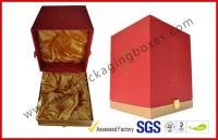 China Handmade Gift Packaging Boxes , Rubber Oil Paper With Embossed Logo on Rigid Board Gift Box for sale