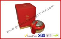 China Handmade Gift Packaging Boxes , Rubber Oil Paper With Embossed Logo on Rigid Board Gift Box for sale