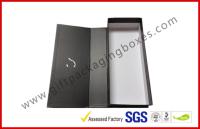 China Handmade Matt Black Paper Gift Packaging Boxes , Spot UV Hard Board for Hair Extension Gift Boxes for sale