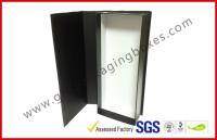 China Handmade Matt Black Paper Gift Packaging Boxes , Spot UV Hard Board for Hair Extension Gift Boxes for sale