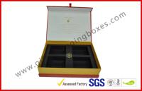 China Elegant Handmade Hot stamping Red Gift Packaging Box , Custom Offset Printed Gift Packaging Box for sale