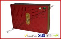 China Elegant Handmade Hot stamping Red Gift Packaging Box , Custom Offset Printed Gift Packaging Box for sale