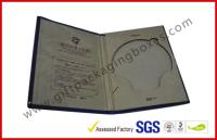 China Rectangle Book Shape Hard Cover Gift Packaging Boxes , Offset Printed CD Holder Gift Packaging Boxes for sale
