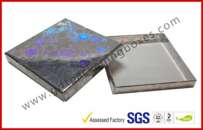China Offset Printed Silver Paper Gift Packaging Box for Christmas , Custom Top and Base Gift Packaging Boxes for sale