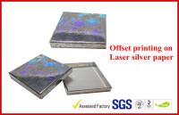 China Offset Printed Silver Paper Gift Packaging Box for Christmas , Custom Top and Base Gift Packaging Boxes for sale