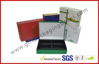 China Offset printed Tea / Moon Cake Gift Packaging Box , Customized 157g Printing Paper Gift Packaging Boxes for sale
