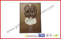 China CMYK Printed 1000g Hard Board Gift Packaging Boxes , Fashionable Wedding Favor Boxes With Ribbon for sale
