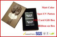 China CMYK Printed 1000g Hard Board Gift Packaging Boxes , Fashionable Wedding Favor Boxes With Ribbon for sale