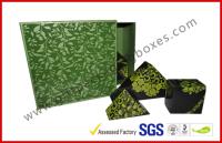 China Rectangle Afternoon Tea Chocolate Packaging Box , Handmade Green Chocolate Gift Packaging Boxes for sale
