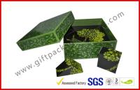 China Rectangle Afternoon Tea Chocolate Packaging Box , Handmade Green Chocolate Gift Packaging Boxes for sale