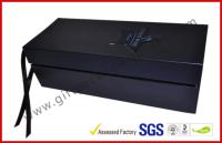China Embossed / Spot UV Square Wine Packaging Boxes , Customized Printed Magnetic Wine Packaging Boxes for sale