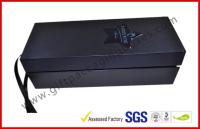 China Embossed / Spot UV Square Wine Packaging Boxes , Customized Printed Magnetic Wine Packaging Boxes for sale