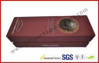 China Handmade Silver Printed 1400g Grey Board Wine Packaging Boxes , Magnetic Wine Gift Packaging Boxes for sale