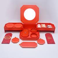 China Mid Autumn Festival Creative Double Door Gift Box Paperboard Rigid Gift Boxes for sale