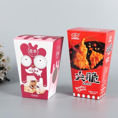 China Customized milk puff biscuit packaging box, prismatic box, food packaging box, food grade packaging paper box for sale