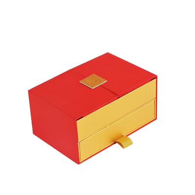 China Double Open Gift Box Pearl Treasure Box Drawer Double Layer Gift Box for sale