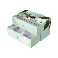 China Customized Small Fresh Color Double Layer Drawer Box Tea Gift Packaging Box Printing for sale
