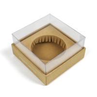 China Silver Craft Kraft Paper Aromatherapy Candle Gift Box for Perfume Essential Oil Packaging for sale