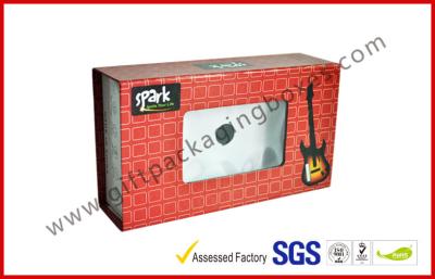 China 600gsm Rigid Board MP3 / 4 Electronics Packaging with PVC Window , Magnetic Packaging Box for sale