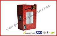 China 600gsm Rigid Board MP3 / 4 Electronics Packaging with PVC Window , Magnetic Packaging Box for sale